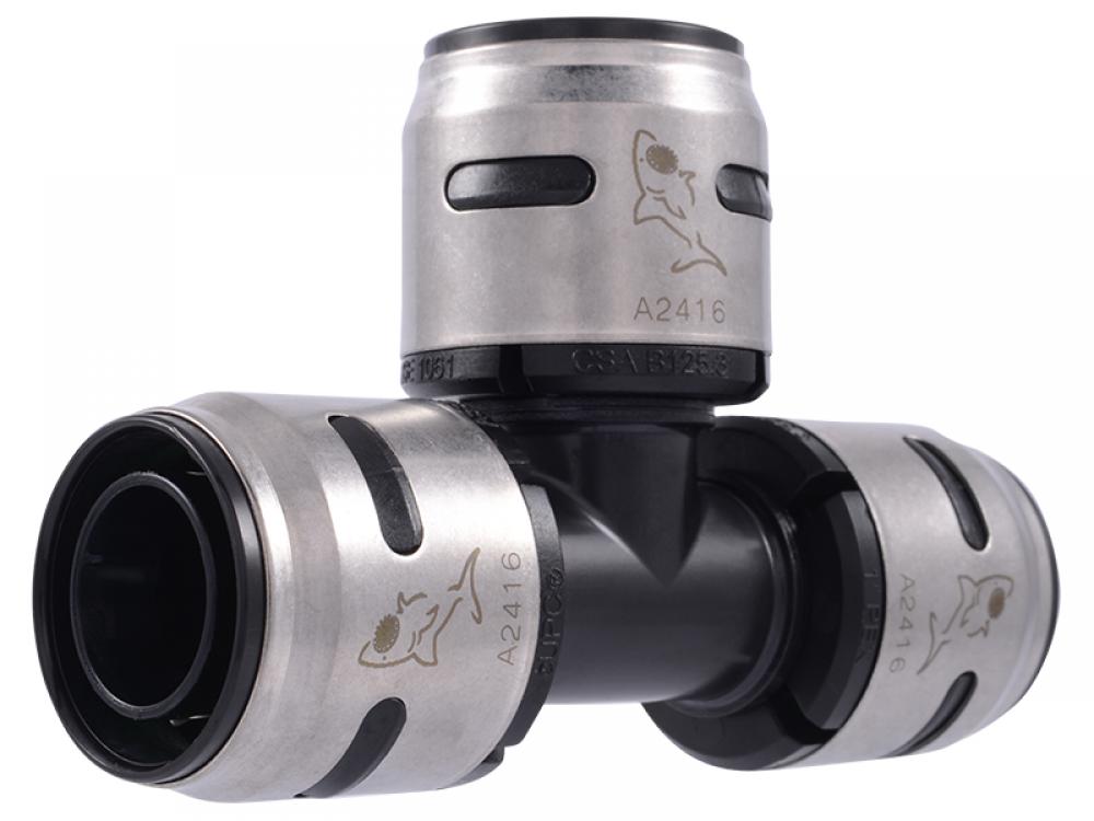 EvoPEX Tee, PEX Pipe Push-To-Connect Fittings | SharkBite