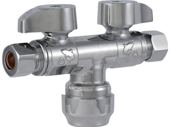 Brass Push Dual Shut-off Valve | SharkBite