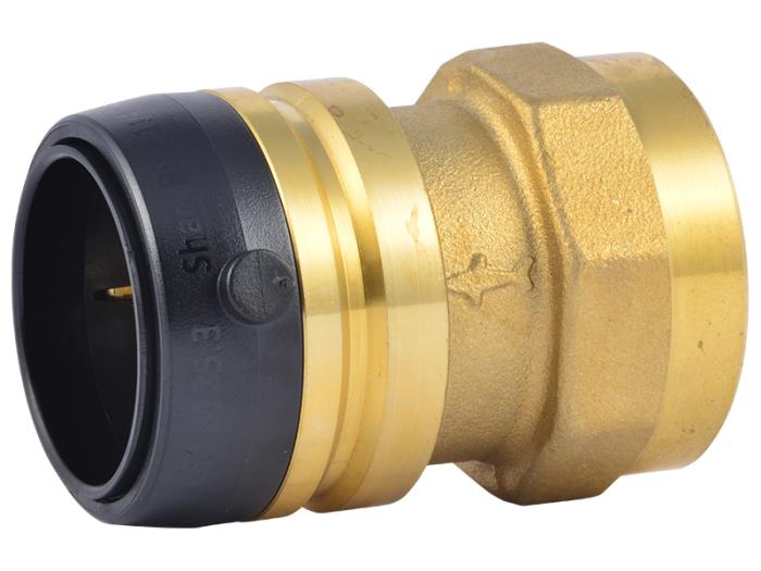 Brass Push Female Tube and Pipe Adapter | SharkBite