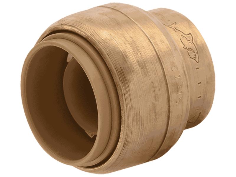 Brass Push Pipe End Cap, Pipe Plug | SharkBite